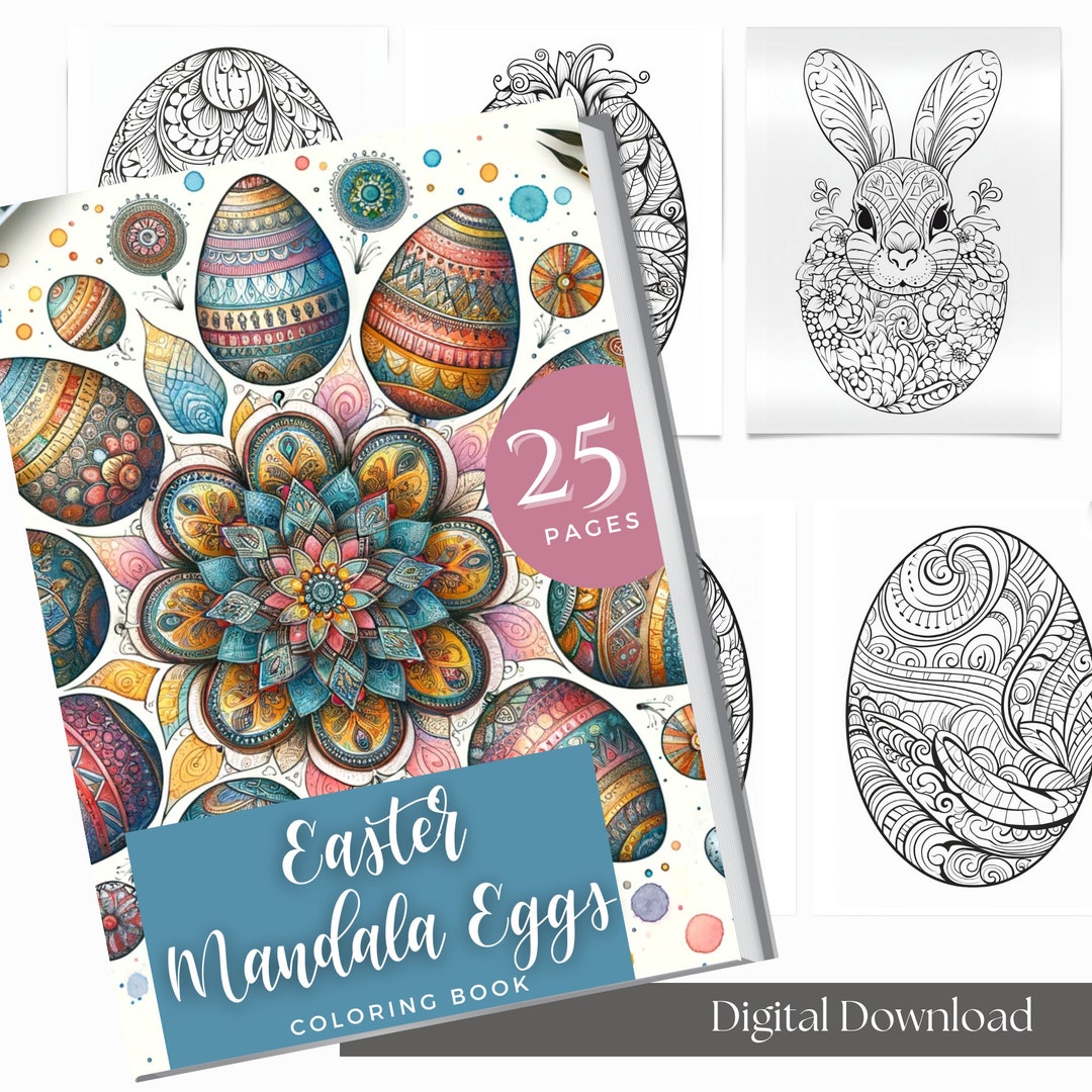 Easter Egg Coloring Book Pages | Easter Bunny Coloring Book | Easter ...