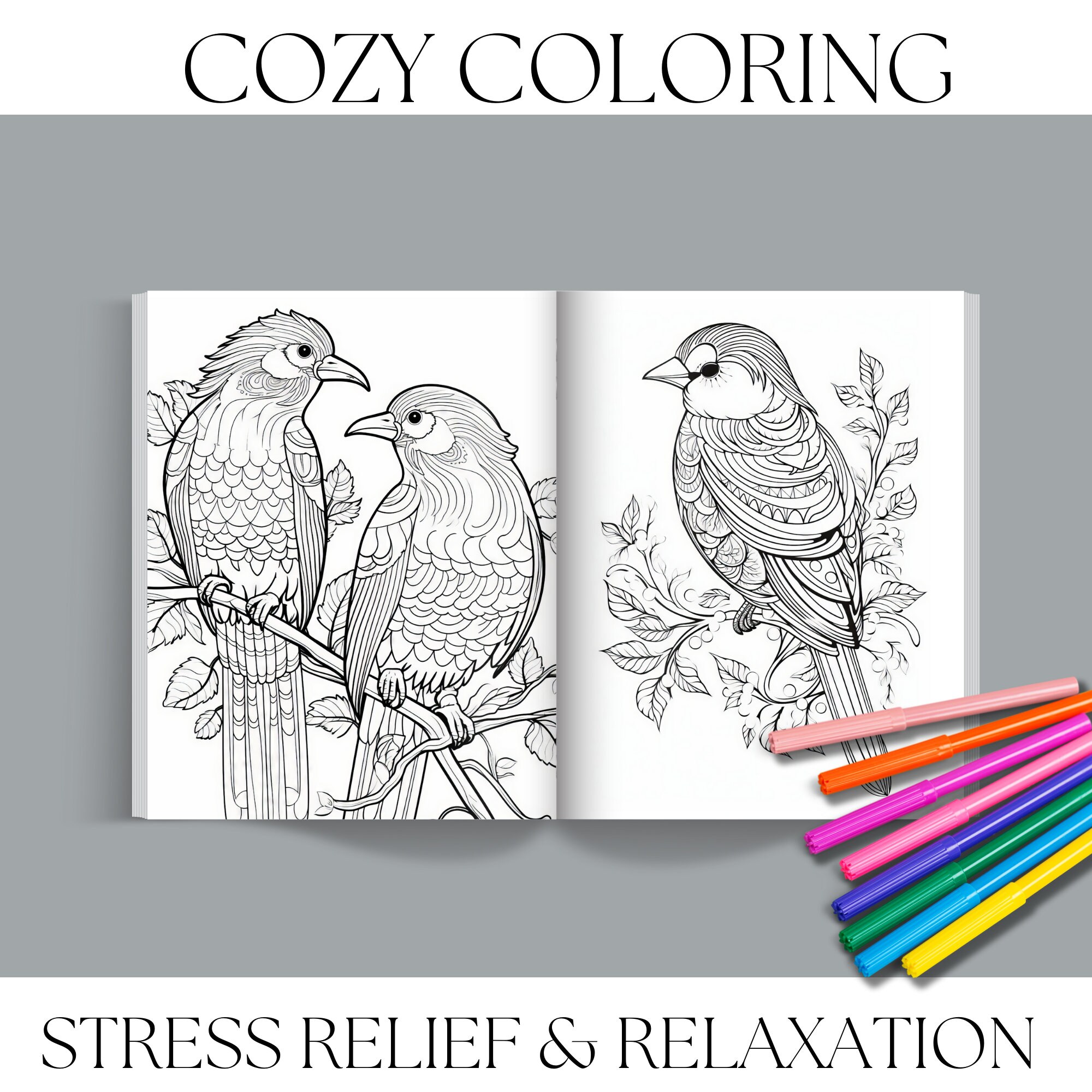 Printable Mindfulness Coloring Book for Procreate | Adult Coloring Book ...