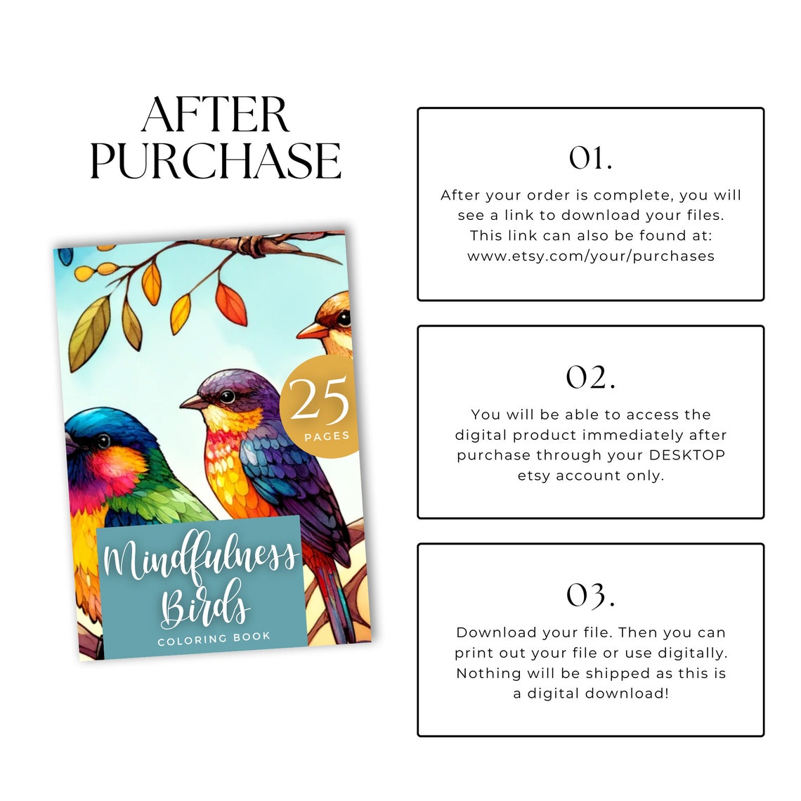 Printable Mindfulness Coloring Book for Procreate Adult Coloring Book ...