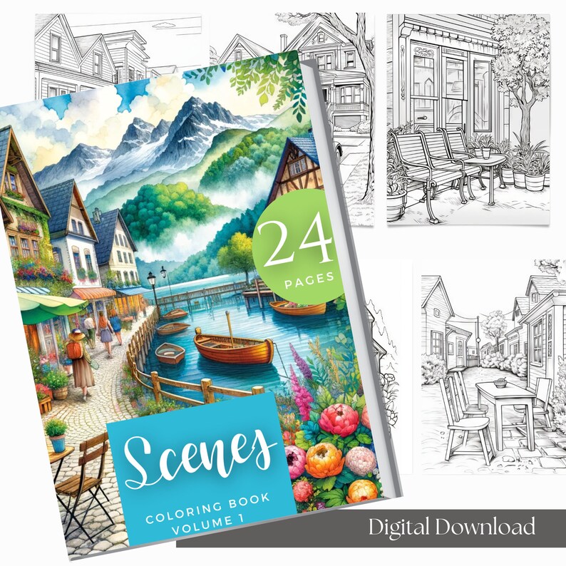 Digital Adult Coloring Book Procreate Cozy Coloring Books for Adults ...