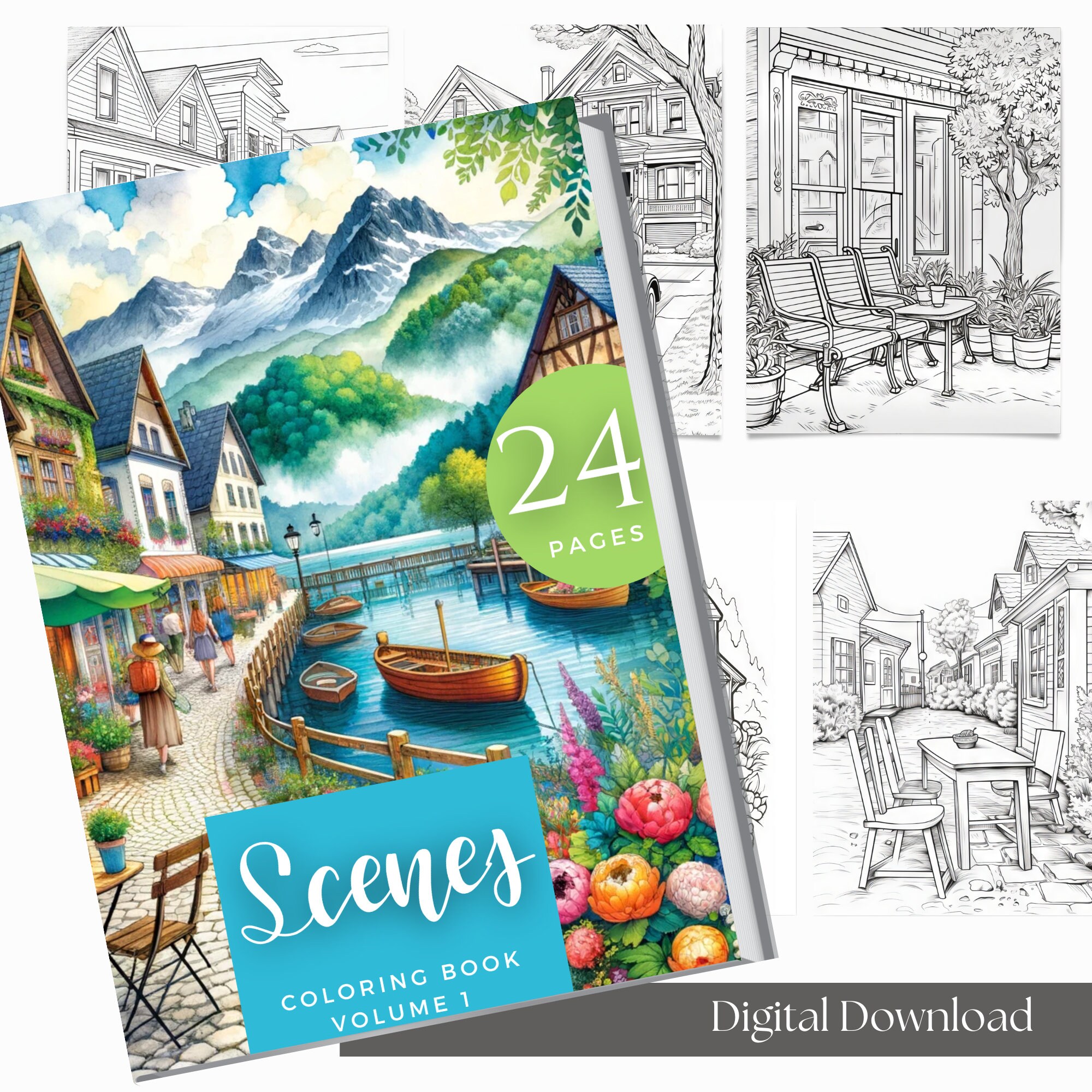 Digital Adult Coloring Book Procreate Cozy Coloring Books for Adults ...