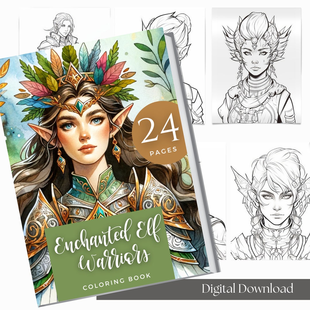 Digital Adult Coloring Book Procreate | Printable Pdf | Coloring Book ...