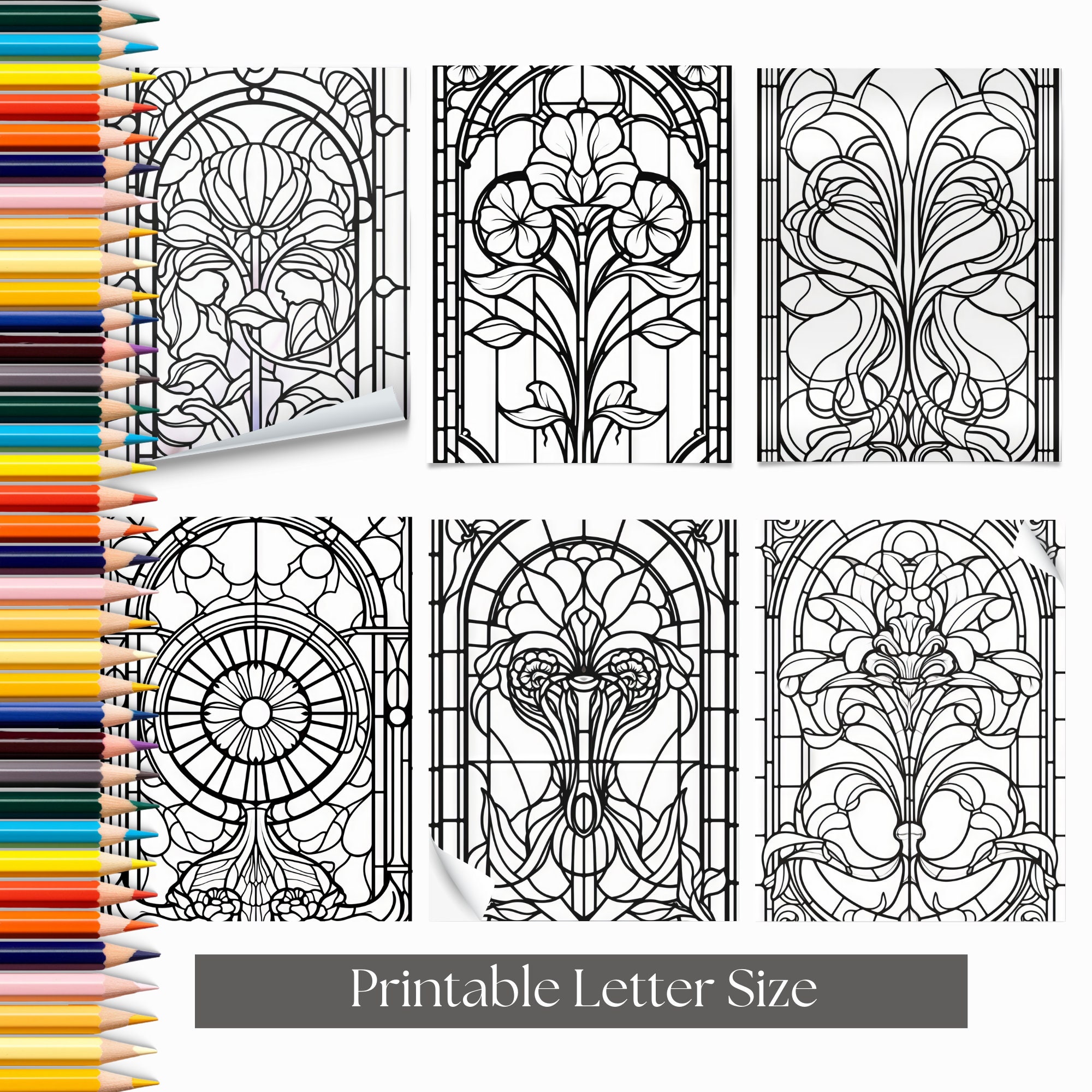 Digital Adult Coloring Book Procreate | Printable Pdf | Coloring Book ...