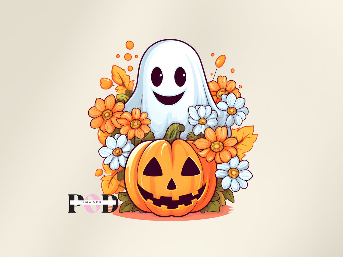 Ghost Floral Png Floral Ghost Png Boho Wildflower Ghost Png Boo Png ...