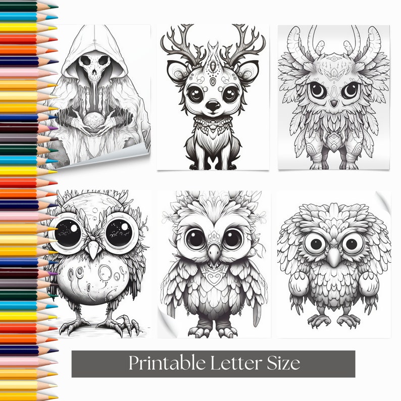 Digital Adult Coloring Book Procreate | Printable Pdf | Coloring Book ...