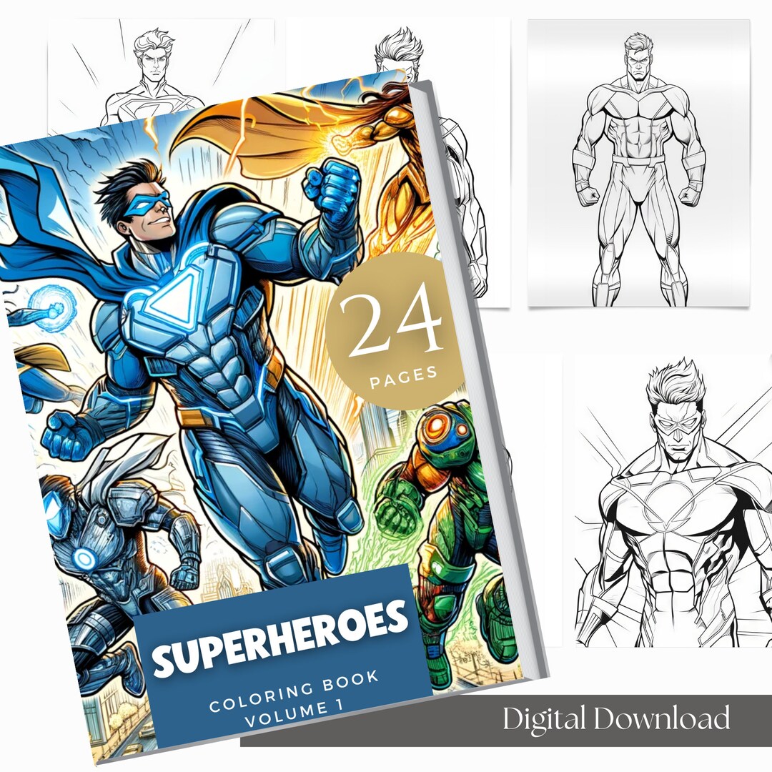 Coloring Books for Procreate | Superhero Coloring Pages | Activities ...