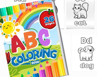 Digital Download My First ABC Book Coloring Pages - Etsy