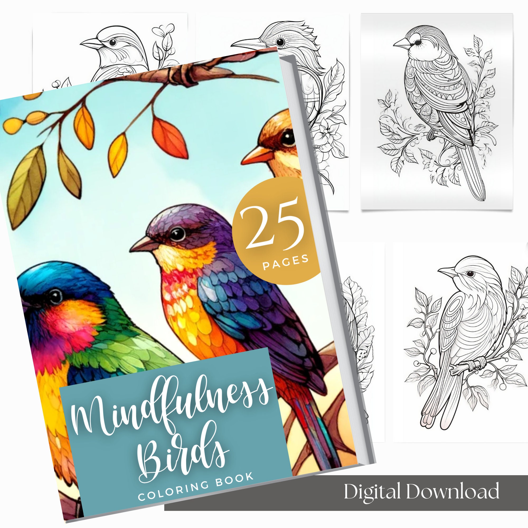 Printable Mindfulness Coloring Book for Procreate Adult Coloring Book ...