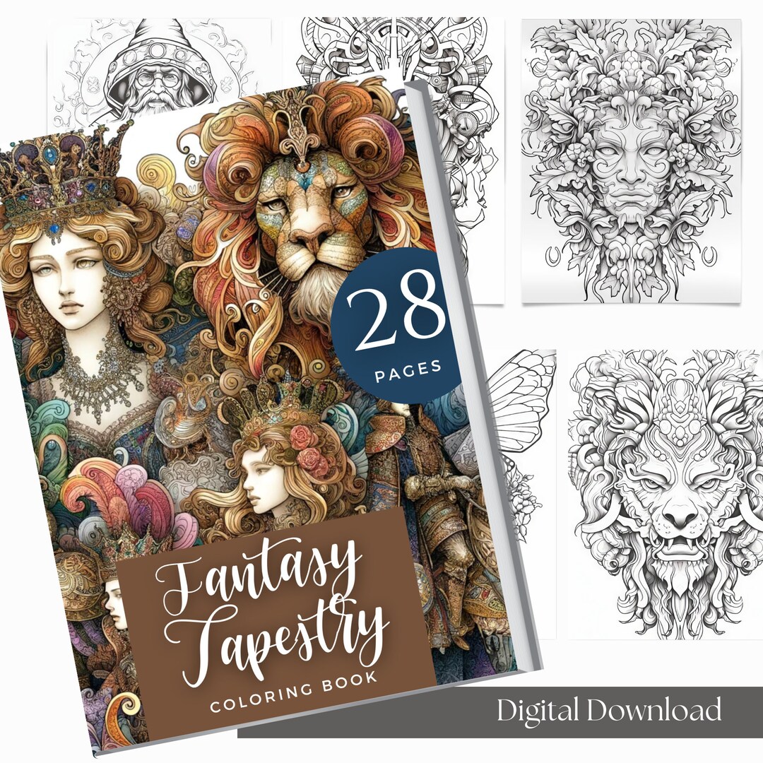 Digital Adult Coloring Book Procreate | Printable Pdf | Coloring Book ...