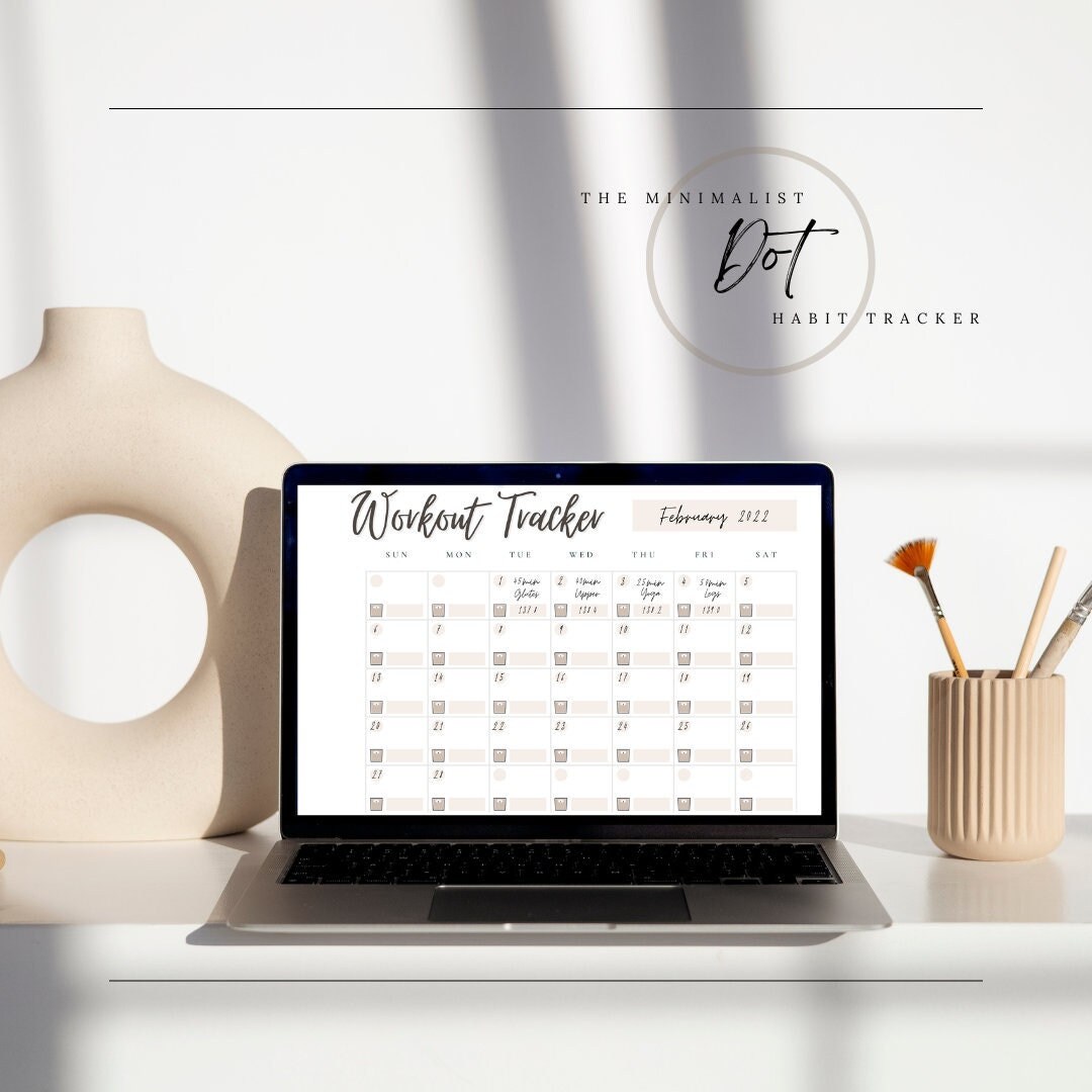 Monthly Workout/weight Tracker Template | Daily Habit Planner ...