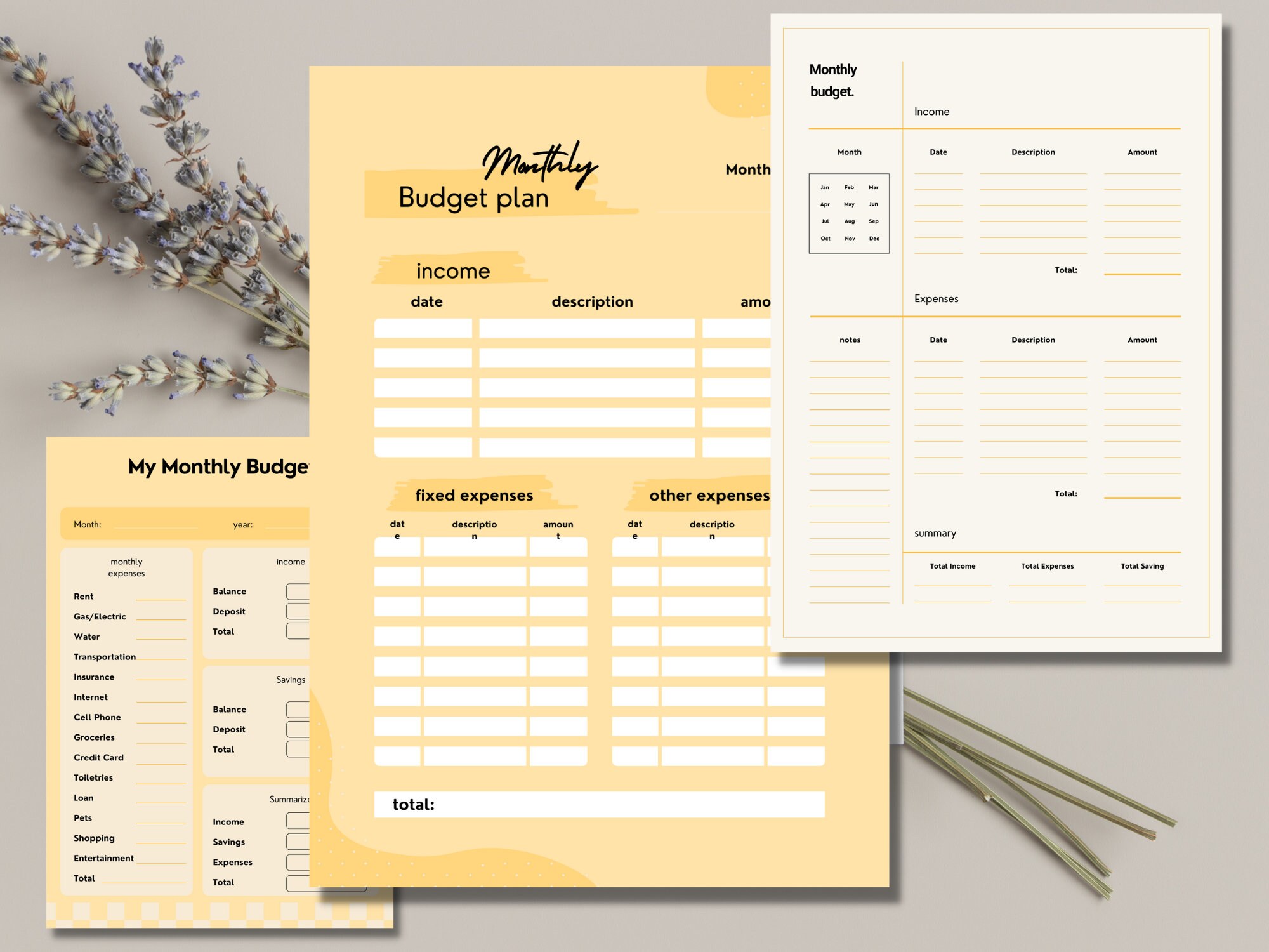 Printable Monthly Budget Planner Financial Organizer - Etsy