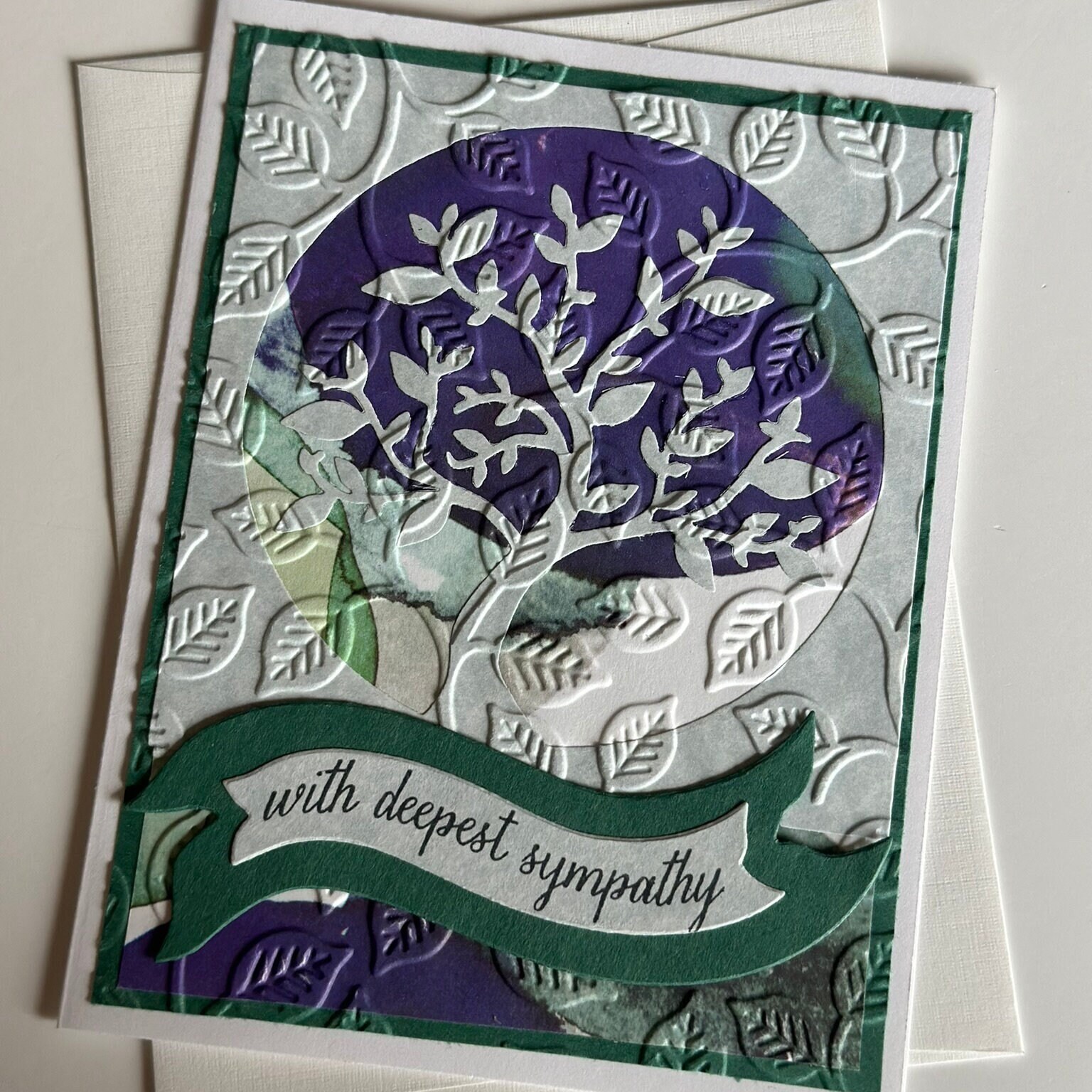 Deepest Sympathy Card Handmade Crafted Stamped Prayers Cards for Widows ...