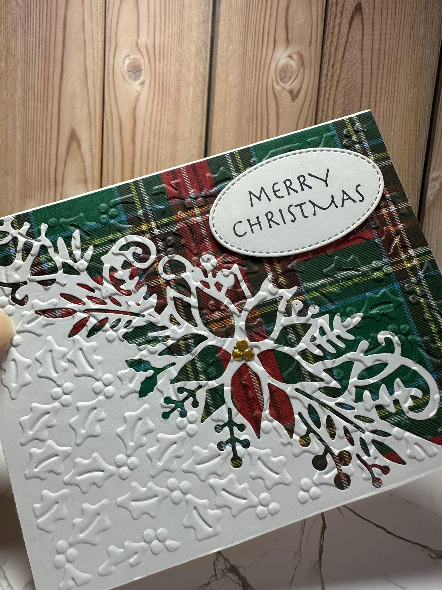 Merry Christmas Handmade Card - Etsy