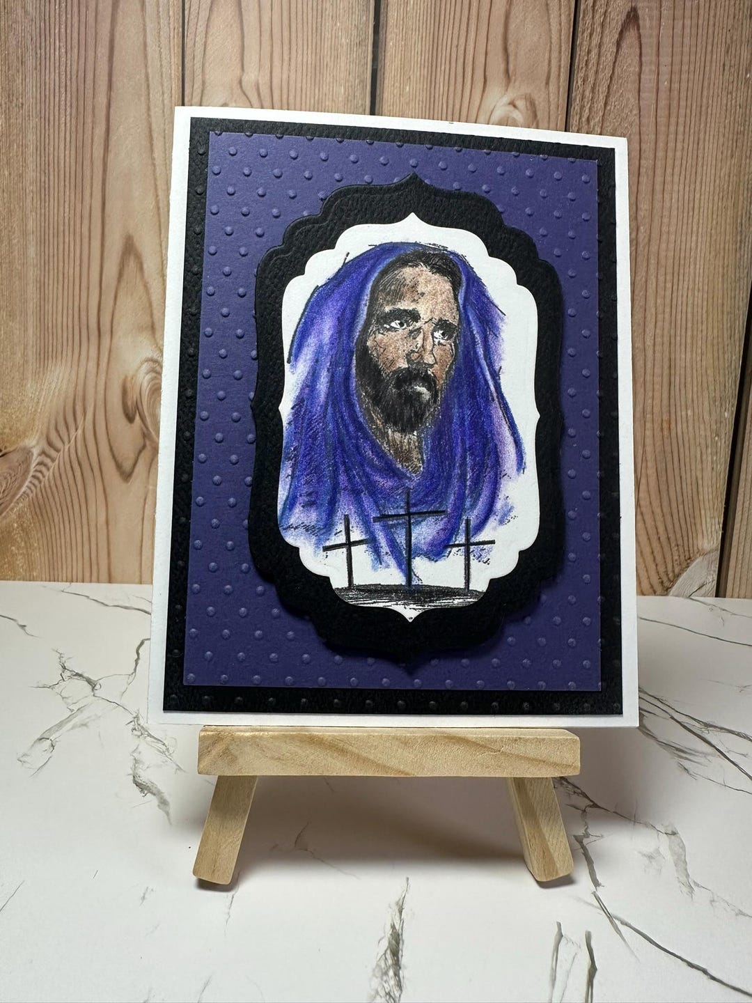 Embossed Jesus Lent Card – Handmade Christian Greeting - Etsy