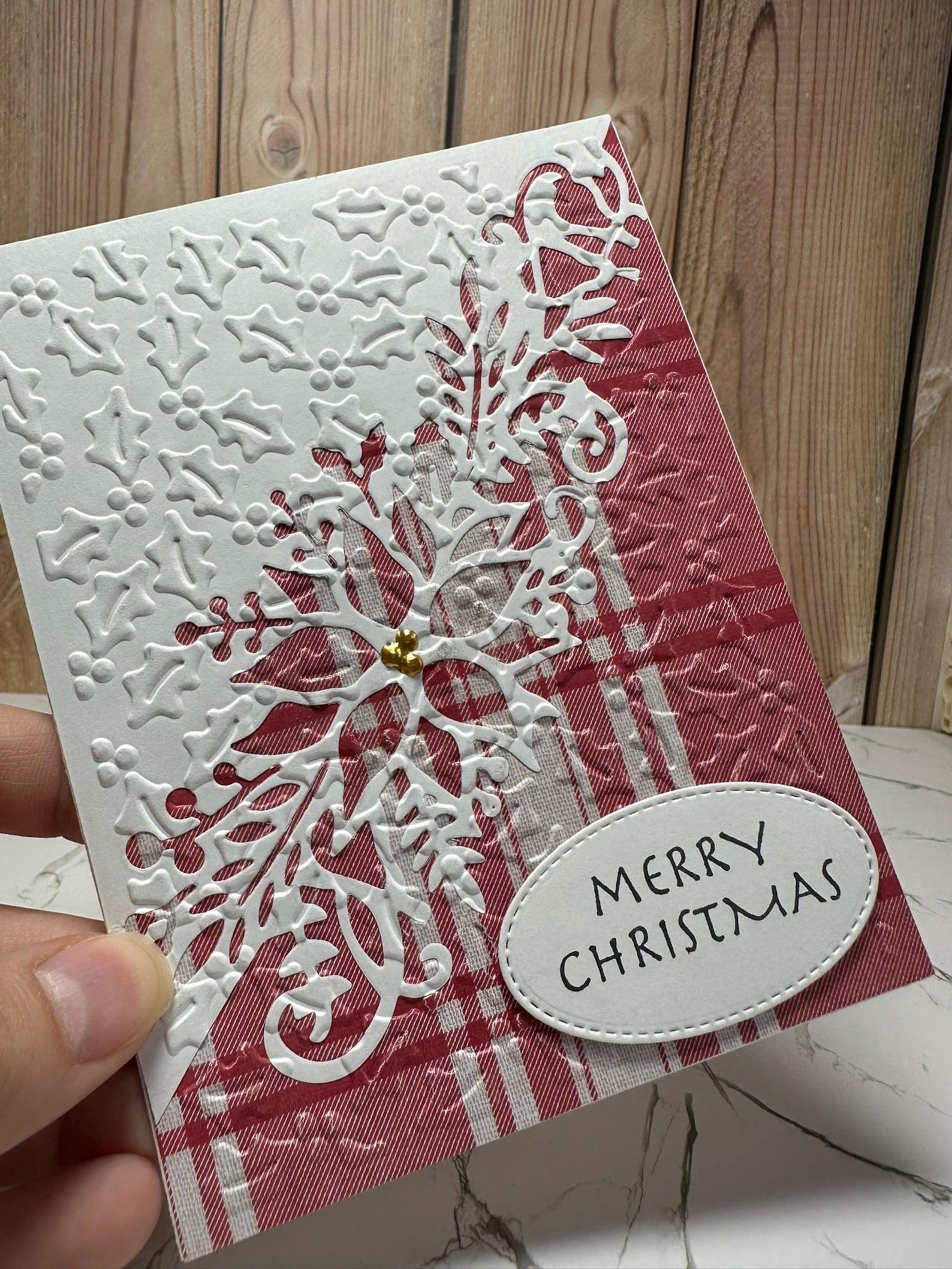 Merry Christmas Handmade Card - Etsy
