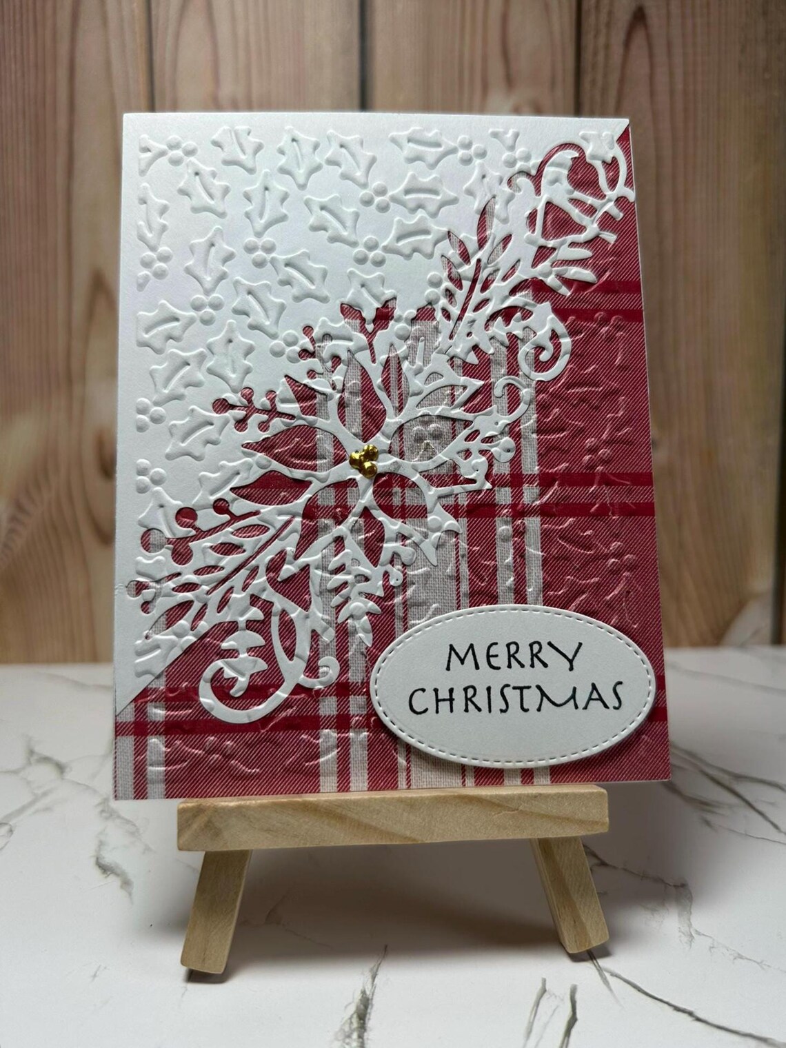 Merry Christmas Handmade Card - Etsy