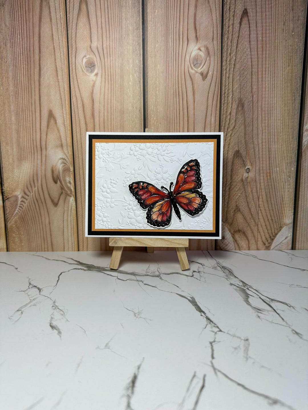 Monarch Butterfly Handmade Card – Nature-inspired Greeting Card – Blank ...