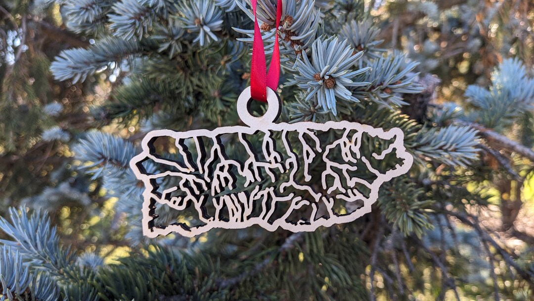 Wooden Puerto Rico River System Ornament - Etsy