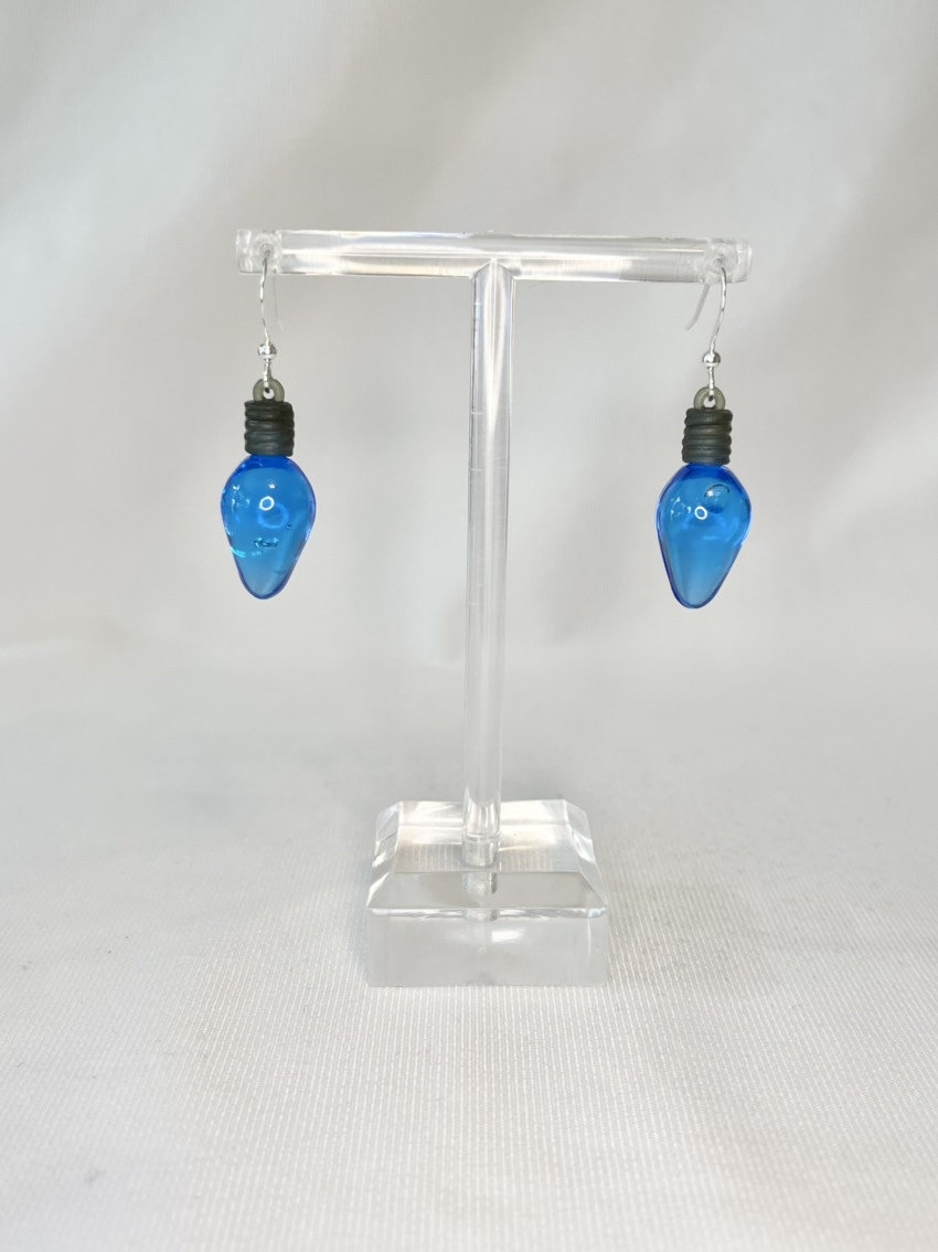Christmas Light Bulb Earrings - Sterling Silver - Etsy