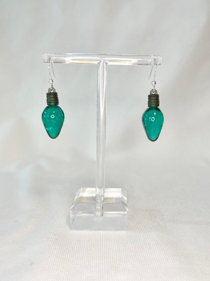 Christmas Light Bulb Earrings - Sterling Silver - Etsy