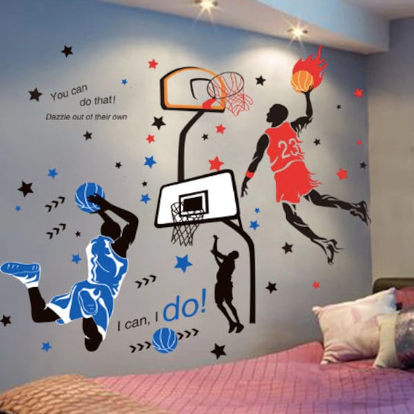 Basketball Wall Decal - Etsy