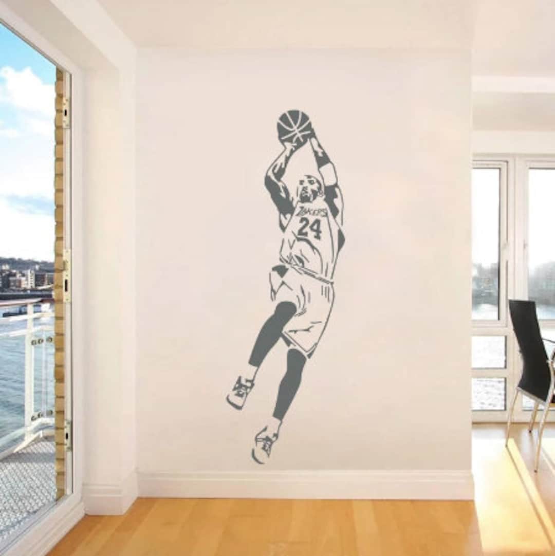 Kobe Bryant Wall Decal, DIY Quality Basketball Wall Stickers for Office ...