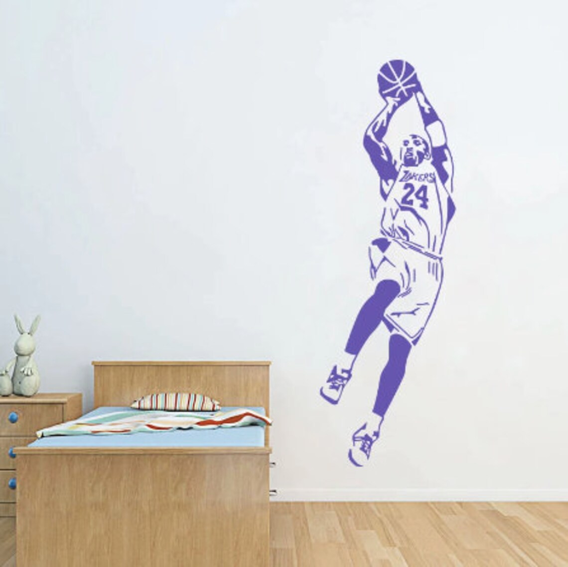 Kobe Bryant Wall Decal, DIY Quality Basketball Wall Stickers for Office ...