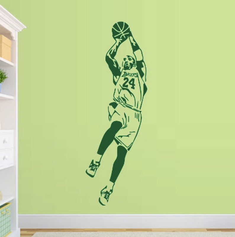 Kobe Bryant Wall Decal, DIY Quality Basketball Wall Stickers for Office ...