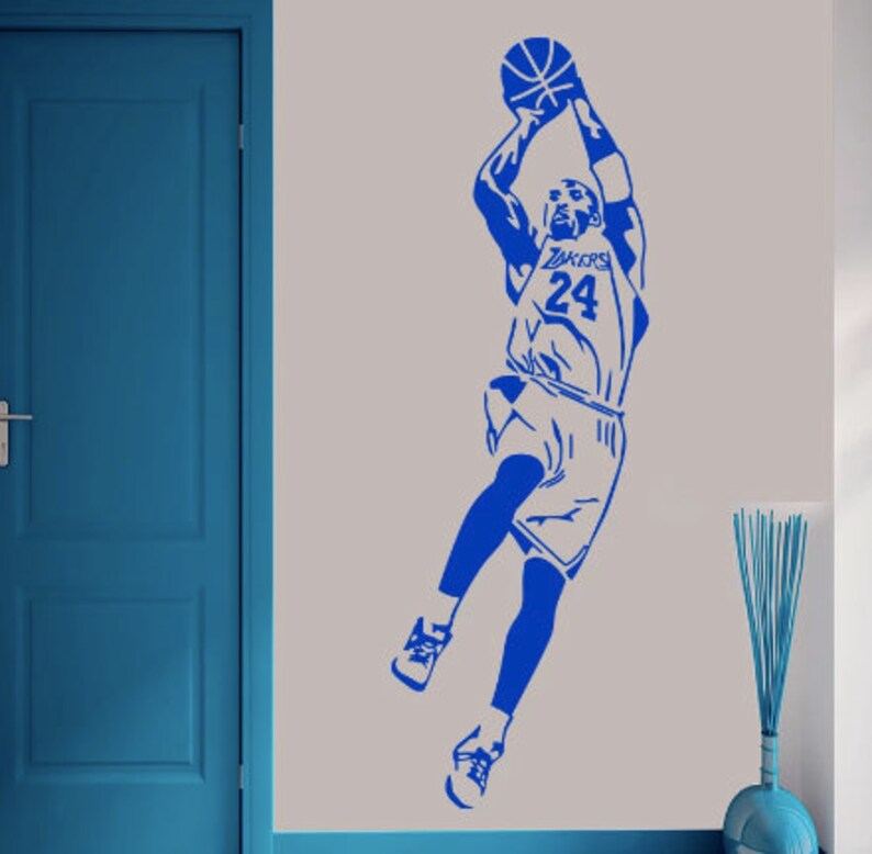 Kobe Bryant Wall Decal, DIY Quality Basketball Wall Stickers for Office ...