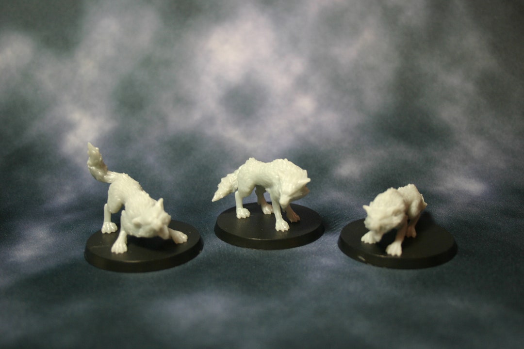 Wolves Miniature Set, 3D Printed, Unpainted - Etsy