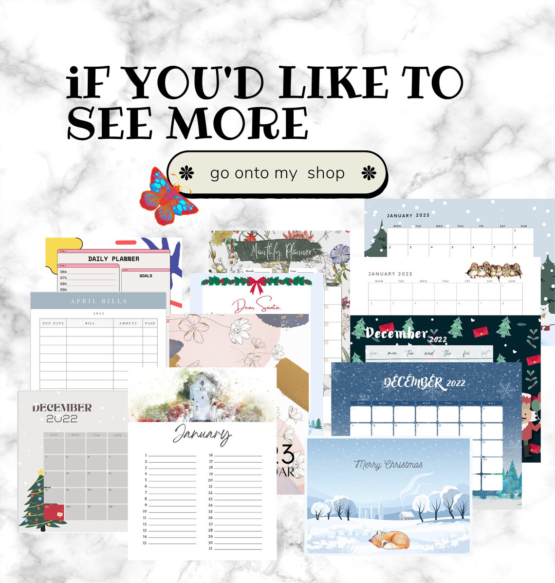 Printable & Fillable Daily Planner Instant Download - Etsy