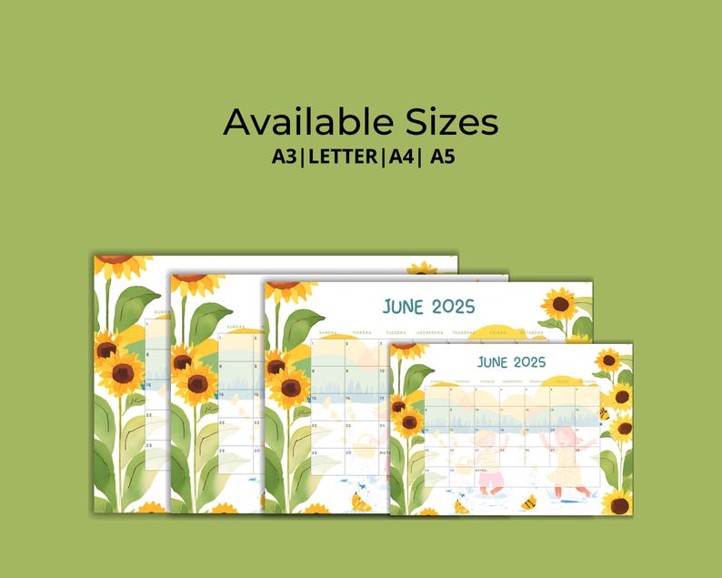 June 2025 Printable Calendar – Minimalist Monthly Planner PDF, Fillable ...