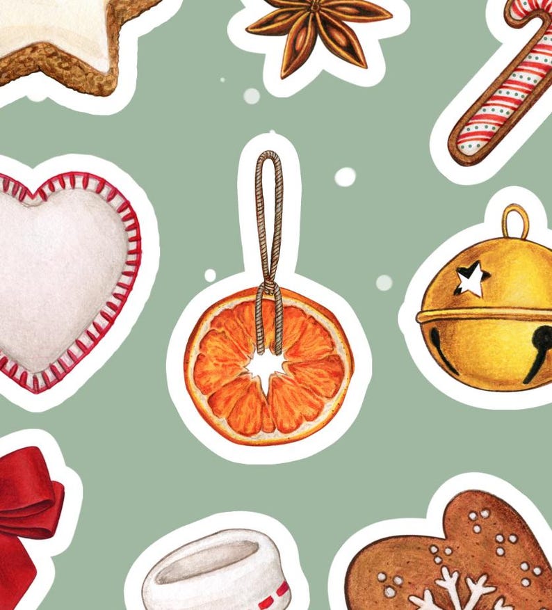 Stickers para imprimir y recortar Navidad y San Valentín, Formato A6 ...