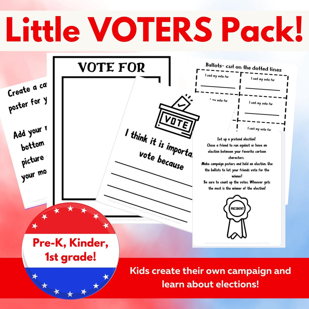 Little Voters Pack! Learn About Elections and Make Your Own Voting ...