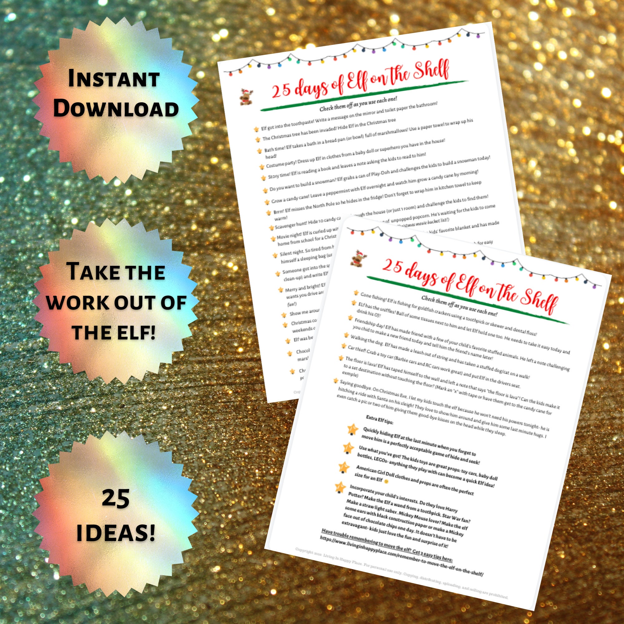 Easy Elf Ideas for Your Christmas Elf! Month Full of 25 Elf Ideas for ...