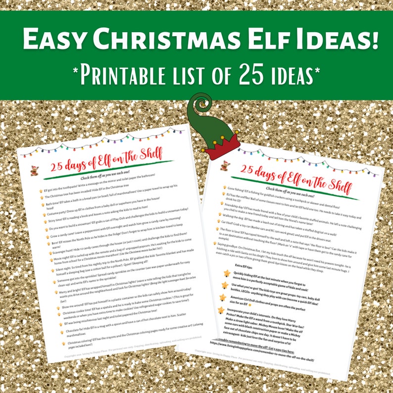 Easy Elf Ideas for Your Christmas Elf! Month Full of 25 Elf Ideas for ...