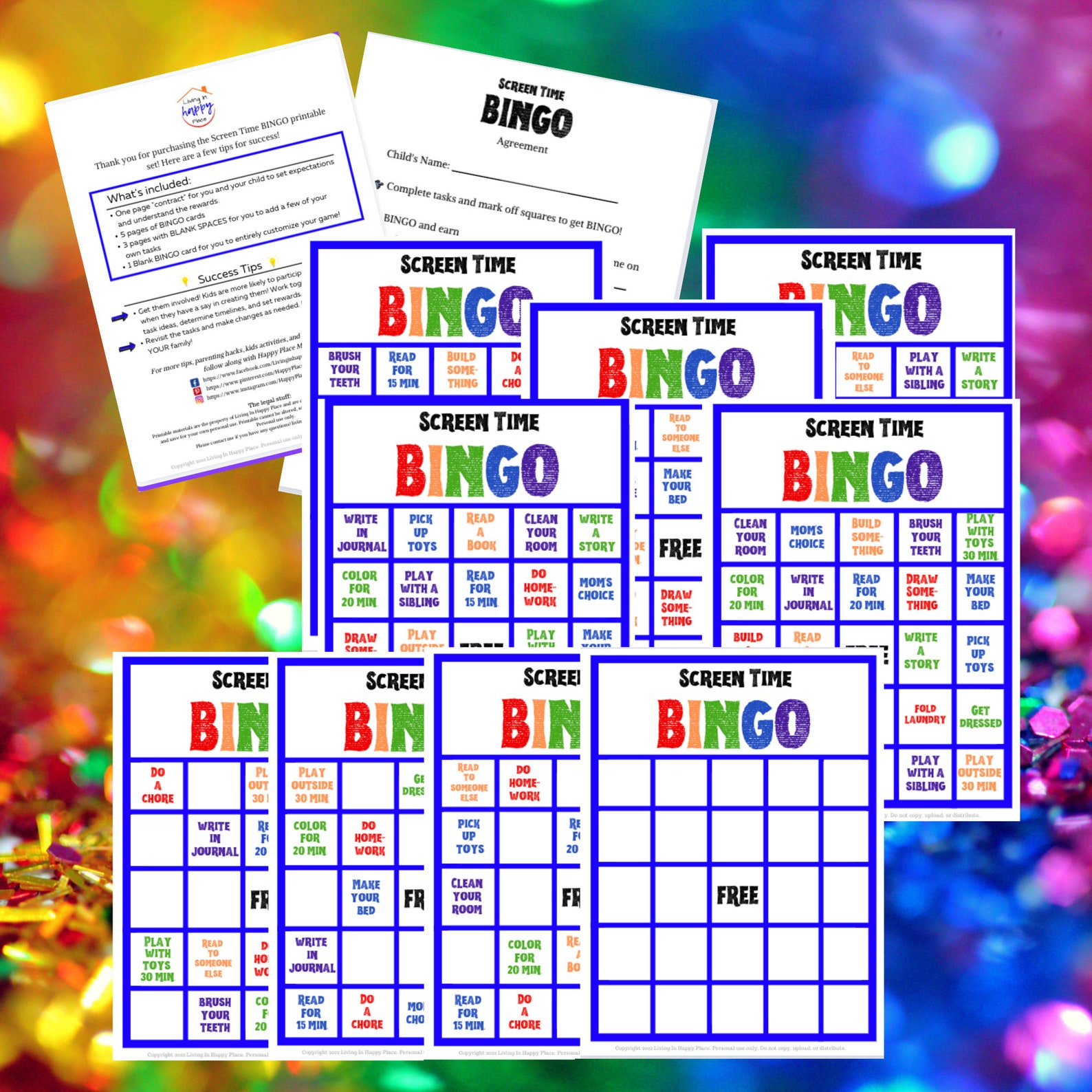Screen Time BINGO! Printable Screen Time Game for Kids and Parents ...