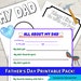 Father's Day Printable Bundle | All About My Dad Pap Card | Handprint ...
