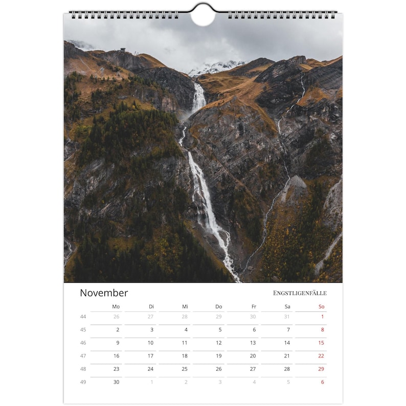 Switzerland 2026 Calendar, Alternative Layout, Mountains, Nature ...