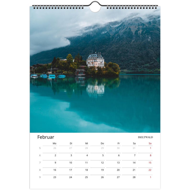 Switzerland 2026 Calendar, Alternative Layout, Mountains, Nature ...