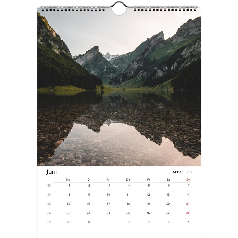 Switzerland 2026 Calendar, Alternative Layout, Mountains, Nature ...