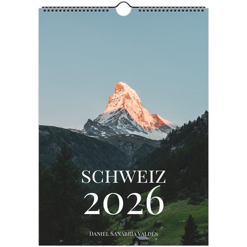 Switzerland 2026 Calendar, Alternative Layout, Mountains, Nature ...
