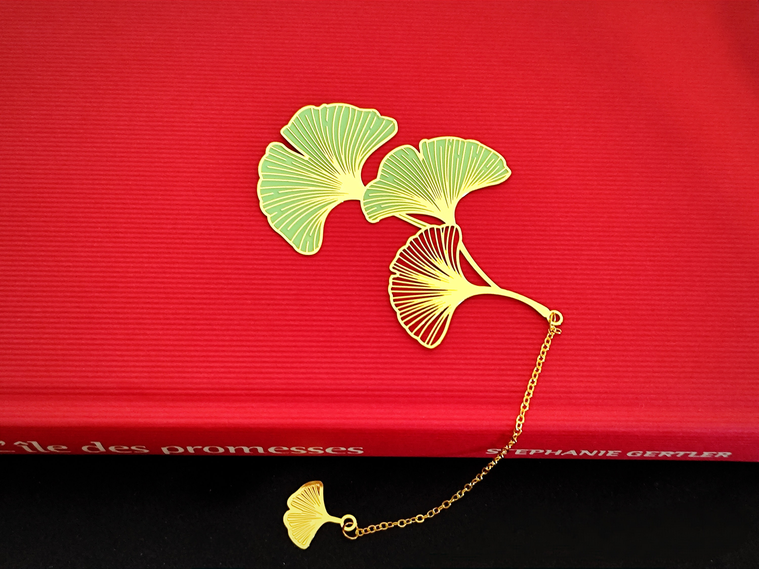 Metal Bookmarks With Green and Yellow Ginkgo Leaves Pattern - Etsy