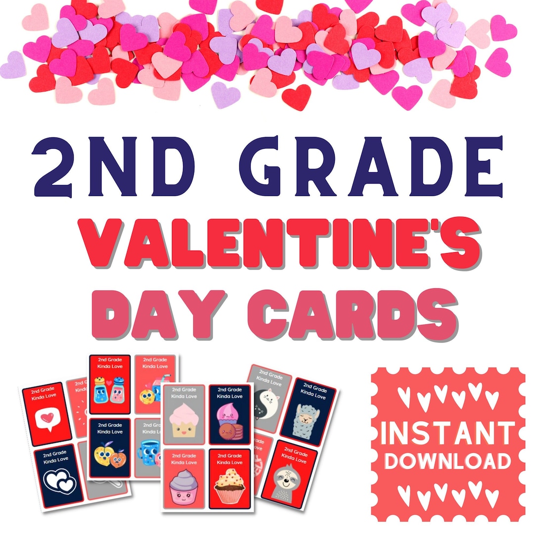 Valentines Day Cards 2nd Grade Instant Printable - Etsy