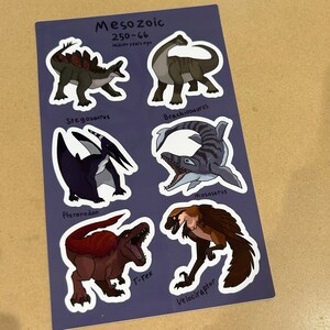 Dinosaur / Prehistoric Creatures Sticker Sheets - Etsy