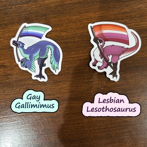Pride Flag Dinosaur Stickers - Etsy