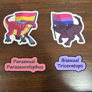 Pride Flag Dinosaur Stickers - Etsy