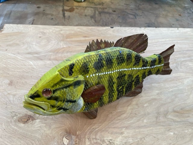 Large Mouth Bass MADE to ORDER, Fish Wall Art, Fish Carving, Wooden ...