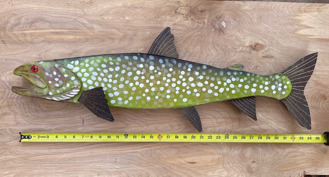 Lake Trout,made to ORDER, Fish Wall Art, Fish Carving, Wooden Fish ...