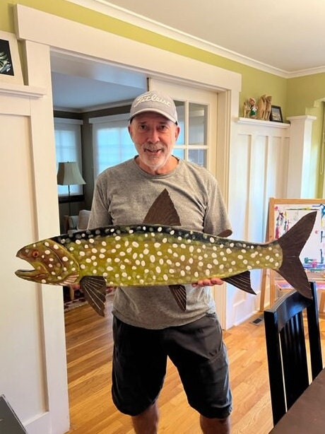 Lake Trout,made to ORDER, Fish Wall Art, Fish Carving, Wooden Fish ...